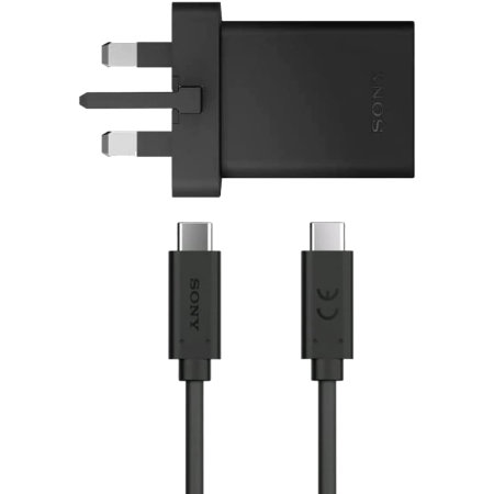 Official Sony Black 30W Fast Mains Charger & 1m USB-C Cable - For Sony ...
