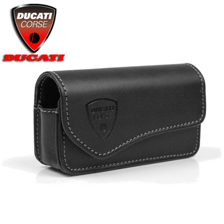 Ducati Corse Horizontal Leather Case - Extra Small