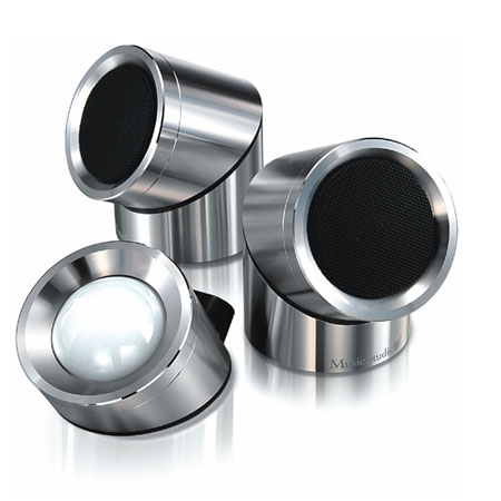 Music Studio Stripy Audio Digital System - Silver