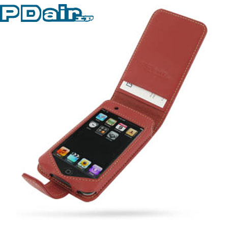 PDair Leather Case Flip Case for Apple iPod Touch - Red
