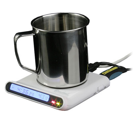 USB Cup Warmer with USB Hub and Clock