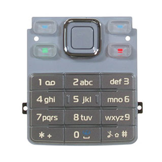 Genuine Nokia 6300 Replacement Keypad - Silver/White