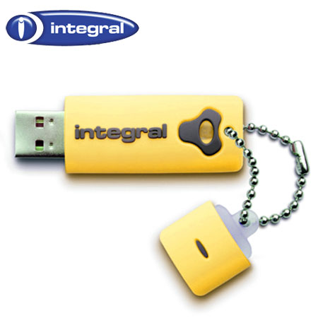 Integral Splash 8GB USB 2.0 Flash Drive - Yellow