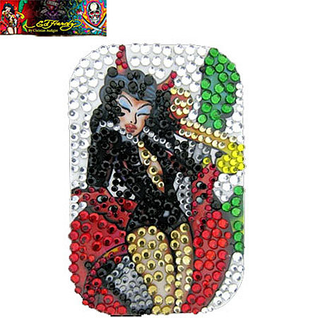 Ed Hardy Icing Rhinestone Universal Phone Sticker - Pin Up Girl