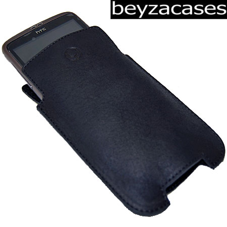 Beyza SlimLine Leather Pouch For HTC Desire - Antique Black