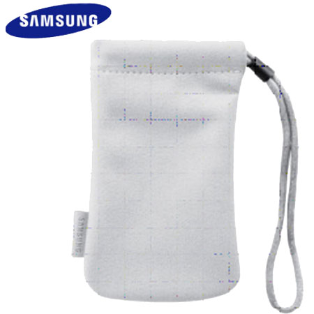 Samsung Universal Light Grey Suede Style Phone Sock with Pull System