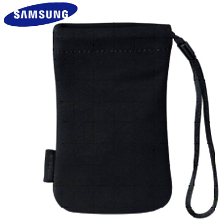 Samsung Universal Black Suede Style Phone Sock with Pull System
