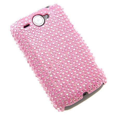 HTC Wildfire Diamante Hard Back Cover - Pink