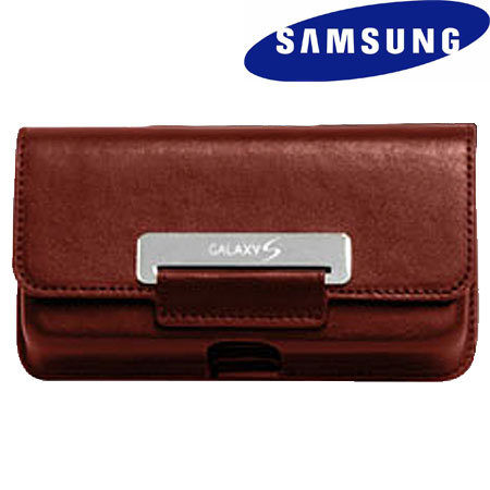 Samsung Leather Carry Pouch For Samsung Galaxy S i9000 - Red