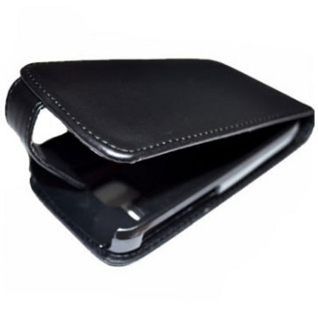 Nokia C3 Leather Flip Case - Black
