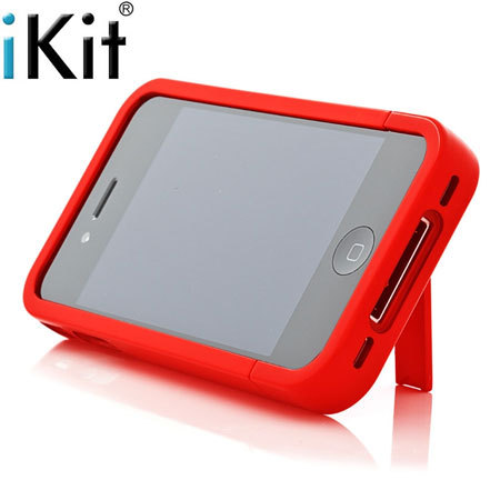 iKit Gloss Flip Case for iPhone 4 - Red