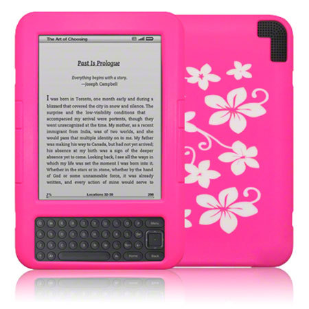 Amazon Kindle Silicone Case - Pink Flowers