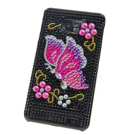 Samsung Galaxy S2 Diamante Back Cover - Butterfly