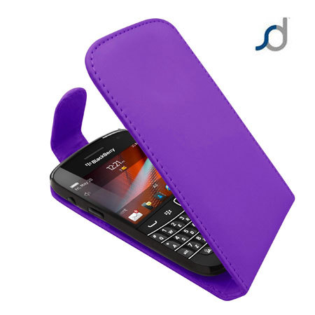 Blackberry Bold 9900 Leather Flip Case - Purple