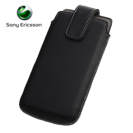 Sony Ericsson SMA7115B Leather Pouch Case for Xperia arc S/arc - Black