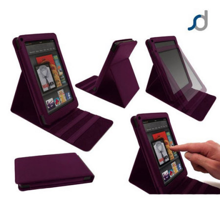 SD TabletWear LuxFolio Vertical Kindle Fire Case Purple