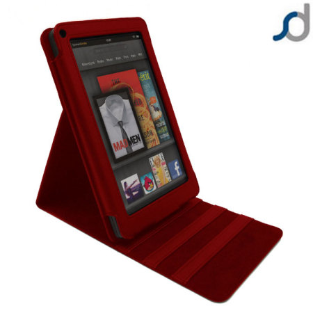 SD TabletWear LuxFolio Vertical Kindle Fire Case - Red