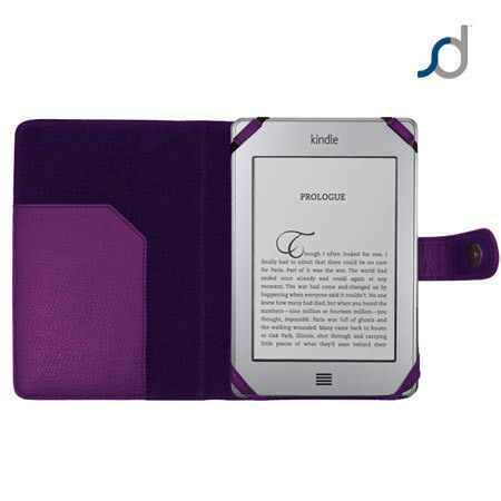 SD TabletWear Leather Style Book Case for Amazon Kindle Touch - Purple