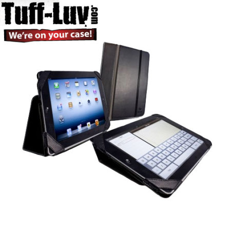 Tuff-Luv Type View Series Faux Leather Case for iPad 4 / 3 - Black