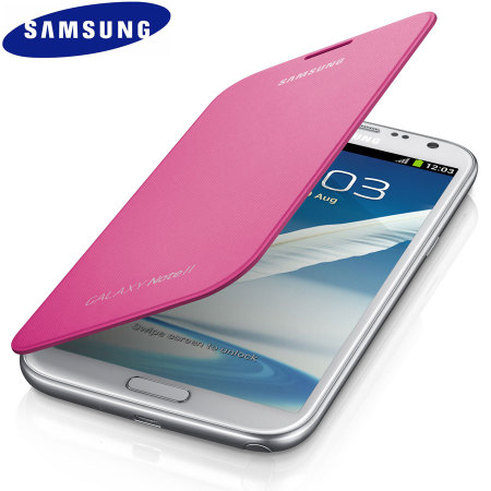 Genuine Samsung Galaxy Note 2 Flip Cover - Pink - EFC-1J9FPEGSTD