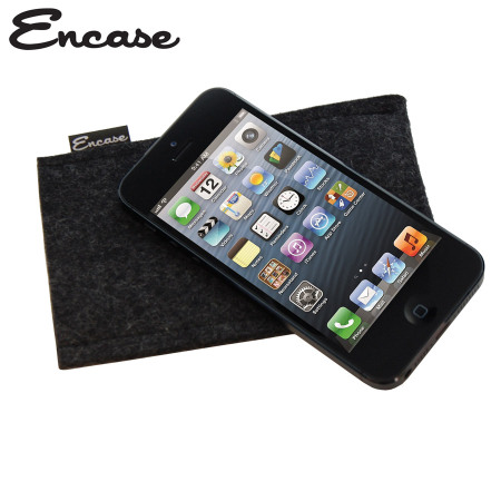 Encase Wool Felt Pouch for iPhone 5S / 5 - Charcoal