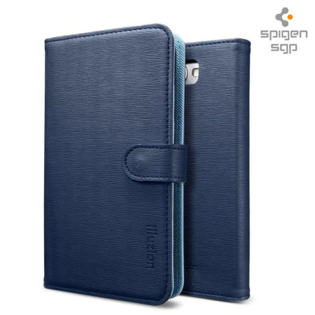 Spigen SGP Illuzion Wallet Case for Samsung Galaxy Note 2 - Blue