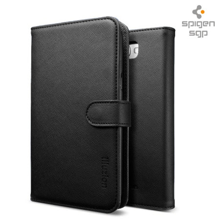 Spigen SGP Illuzion Wallet Case for Samsung Galaxy Note 2 - Black
