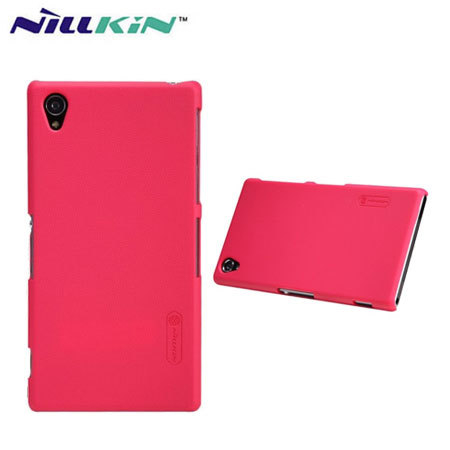 Nillkin Super Frosted Case for Xperia Z1 + Screen Protector - Red