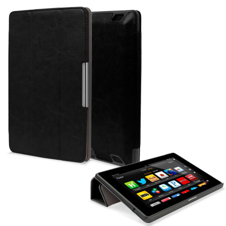 Infold Folding Folio Stand Case for Kindle Fire HD 2013 - Black