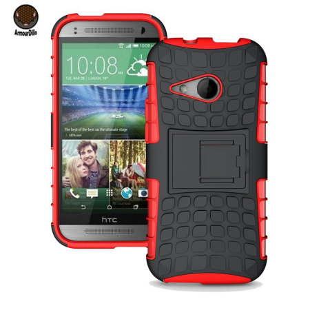 ArmourDillo HTC One Mini 2 Hybrid Protective Case - Red