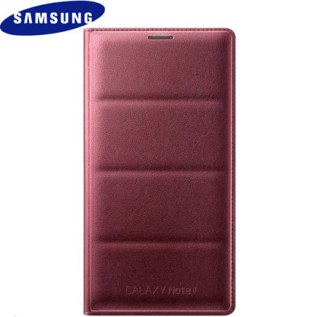 Official Samsung Galaxy Note 4 Flip Wallet Cover - Plum