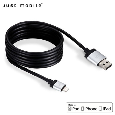 Just Mobile AluCable Premium 5ft / 1.5m Lightning Cable - Black