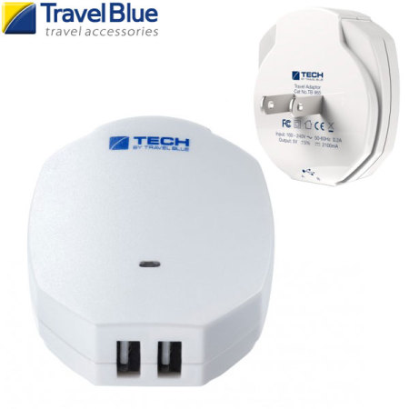 Travel Blue 2.1A Dual USB USA Wall Charger