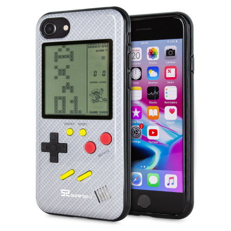 SuperSpot iPhone 8 Retro Game Case - Carbon White