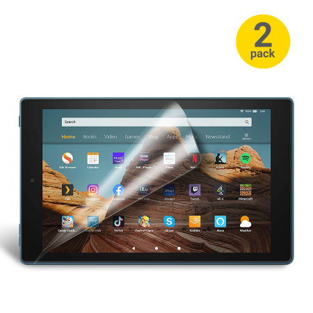 Olixar Film Screen Protector 2-in-1 Pack - For Kindle Fire HD 10 7th ...