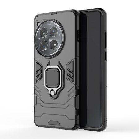 Olixar Black Magnetic Ring Stand Case - For OnePlus 12