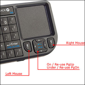 Rii Mini Bluetooth Keyboard with Mouse and Laser Pointer