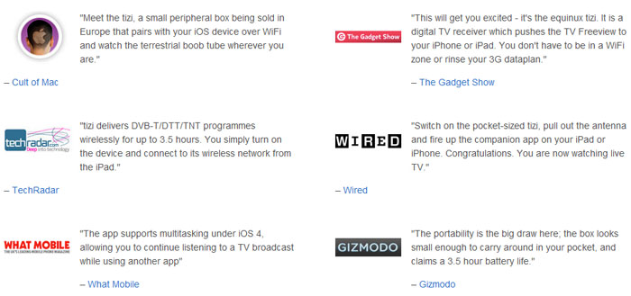 Tizi Mobile TV Tuner for iPad, iPhone and iPod Touch