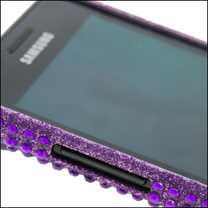 Diamante Back Cover for Samsung Galaxy S2 - Purple