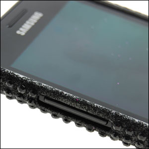 Diamante Back Cover for Samsung Galaxy S2 - Black