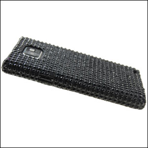 Diamante Back Cover for Samsung Galaxy S2 - Black