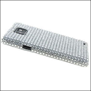 Diamante Back Cover for Samsung Galaxy S2 - Silver