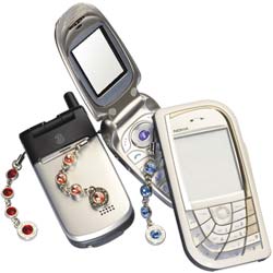 Swarovski Crystal Mobile Phone Charm - Sapphire