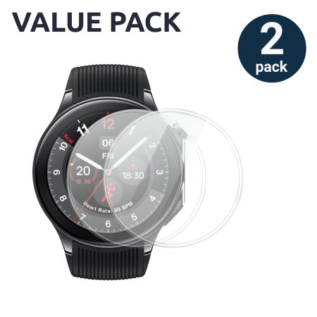 Olixar Two Pack Film Screen Protectors - For OnePlus Watch 2