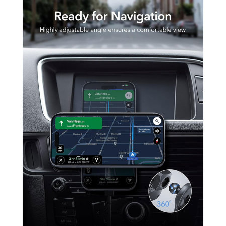 ESR CryoBoost 15W MagSafe Car Charger with Car Charger and USB-C Cable