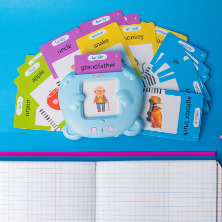 Maxlife Blue Talking Flash Cards English Learning Device For Kids