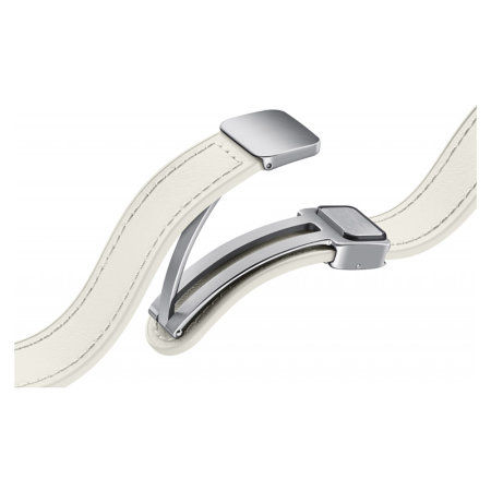 Official Samsung Cream D-Buckle Hybrid Eco-Leather Band (S/M) - For ...
