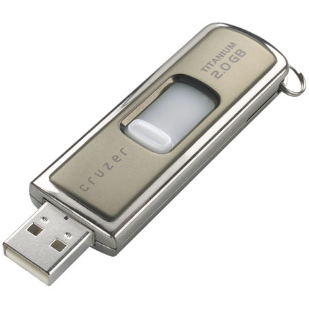 SanDisk Cruzer Titanium U3 USB Flash Drive - 2GB