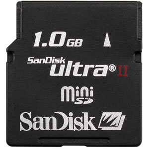 SanDisk Ultra II Mini Secure Digital Card (miniSD) - 1GB