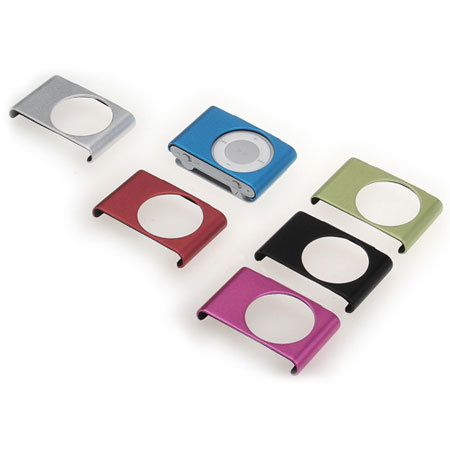 Metal Cases for iPod Shuffle 2G - Silver + Blue